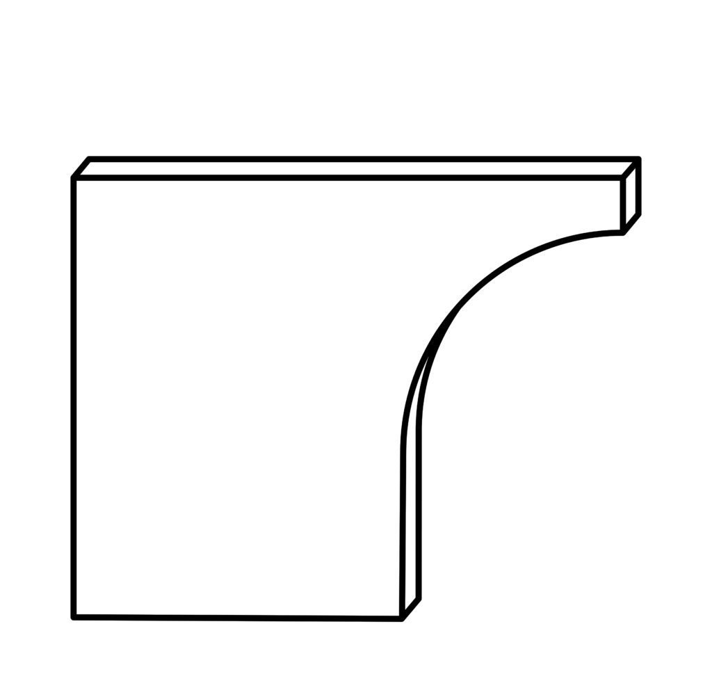 Traditional Bracket Feet - Rear - Keystone Wood Specialties